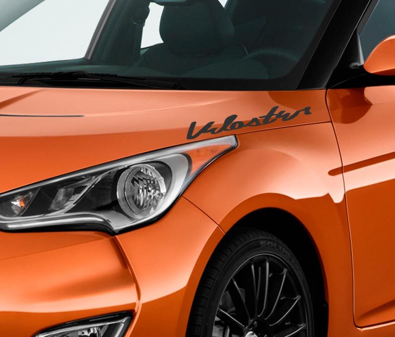 Lettering Decal Sticker Emblem Logo Vinyl Veloster para Hyundai