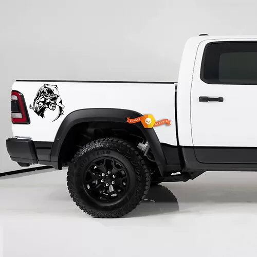 2x Dodge Ram TRX 2023 TRX Eating Raptor Bed Side Decal Truck Vinilo ...