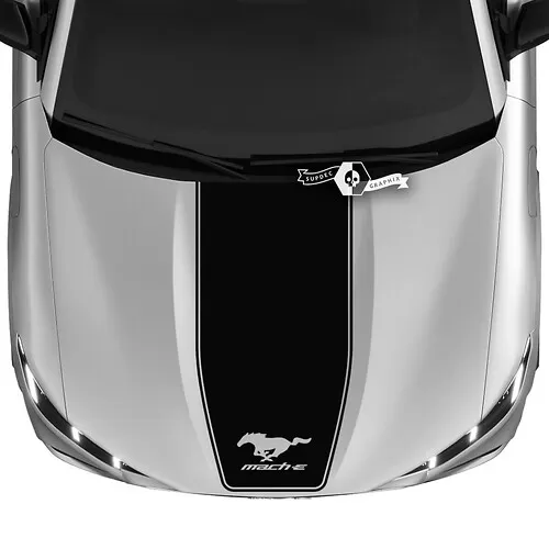 Hood Ford Mustang MACH-E MACH E Logo contorno calcomanía pegatinas de ...